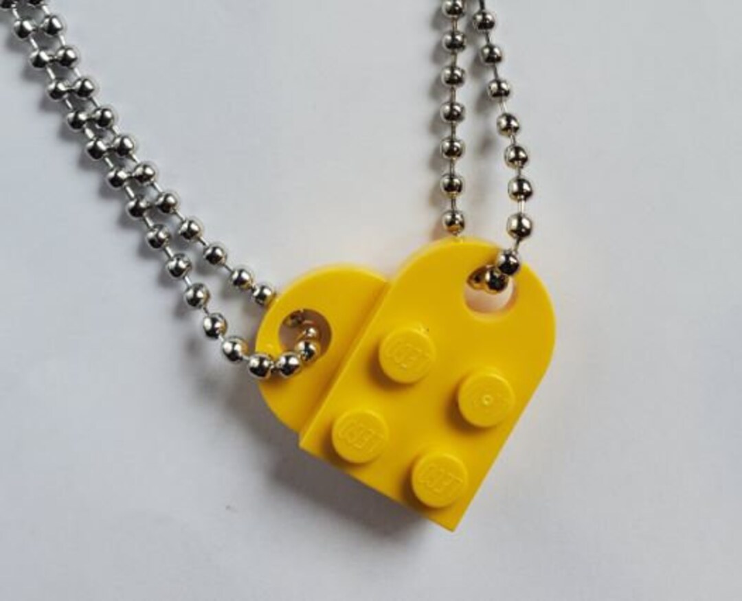 Two Half Heart Necklaces Made From LEGO® Bricks - Etsy