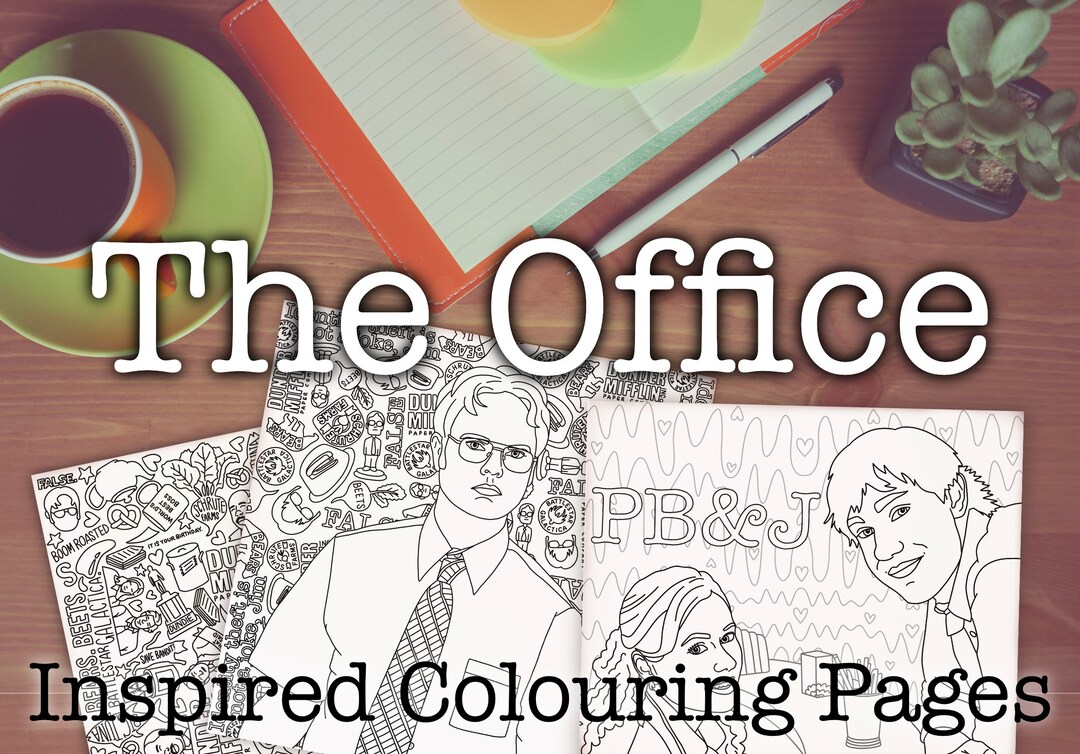 The Office Inspired Colouring Pages Pack of 3 Digital Download dwight ...
