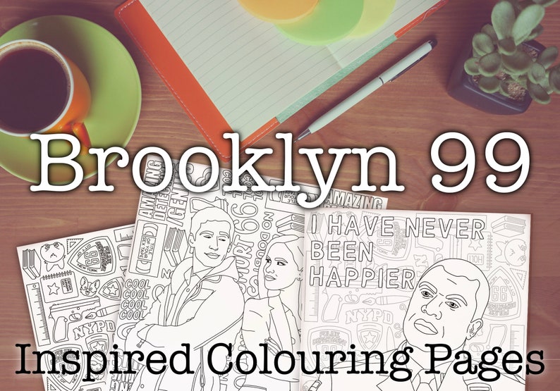 Brooklyn 99 Inspired Colouring Pages Pack of 3 Digital - Etsy Australia
