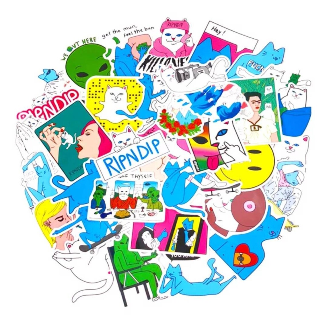 Stickers graffiti cat middelvinger ripndip 50 skateboard | Etsy