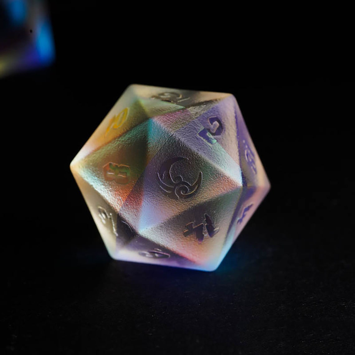 Colorful Crystal Glass Polyhedral Dice Set Gemstone DnD Dice | Etsy