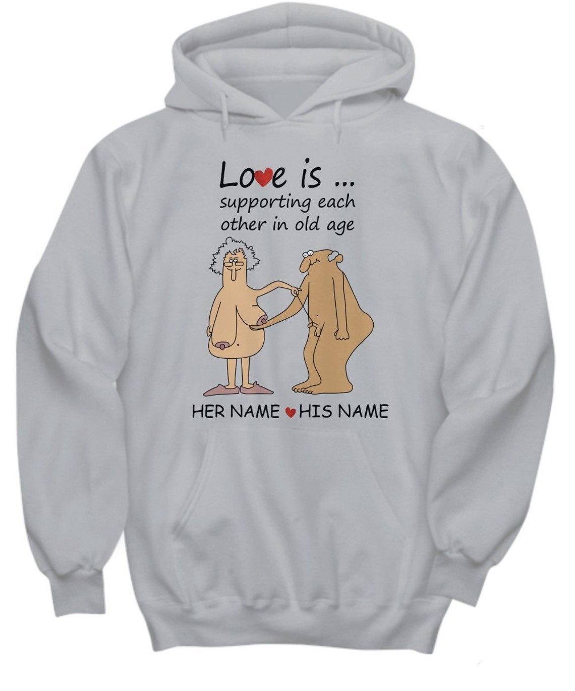 Love Is Supporting Each Other In Old Age Personalized Custom T Etsy