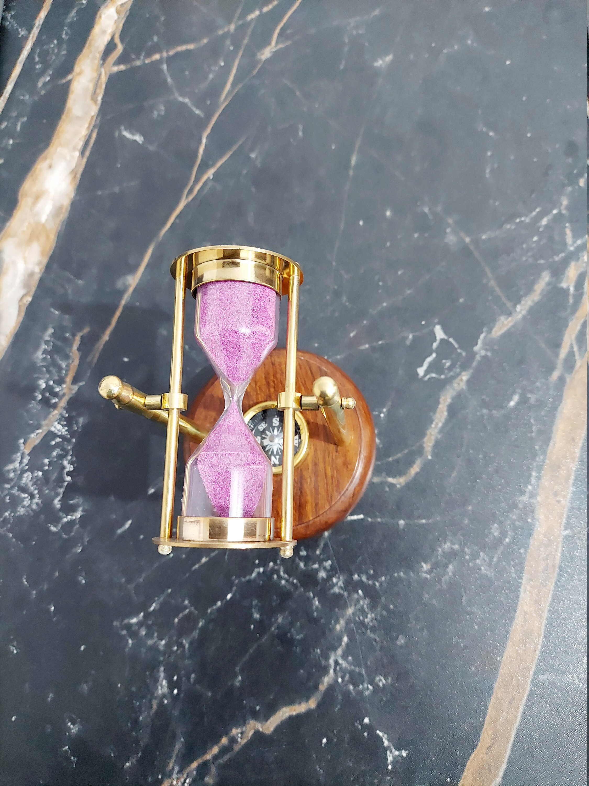 Hanging Brass Sand Timer antique Hourglass or Sand Clock Vintage Made ...