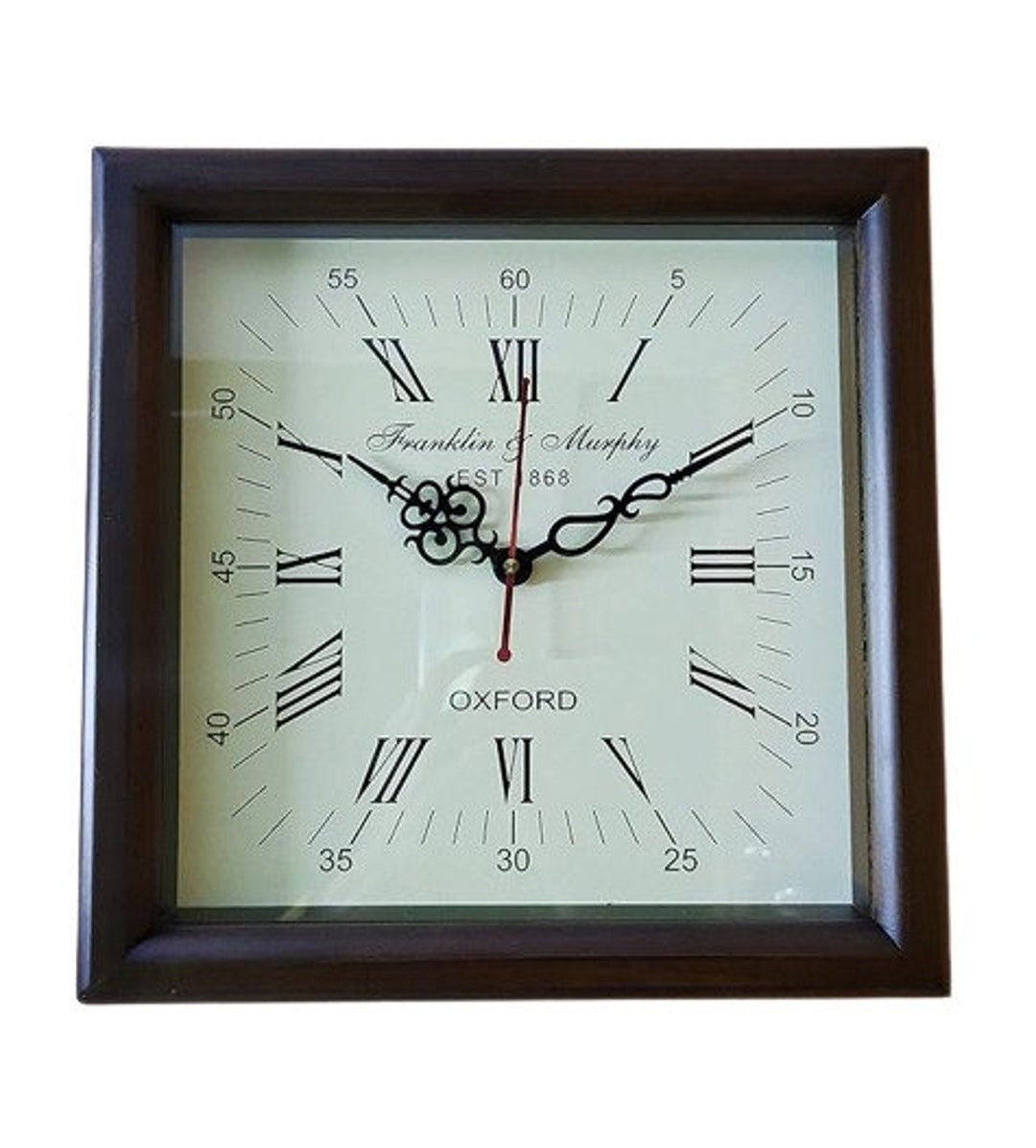 Wooden Square Wall Clock/handmade 12 Inch Size for Home Office ...