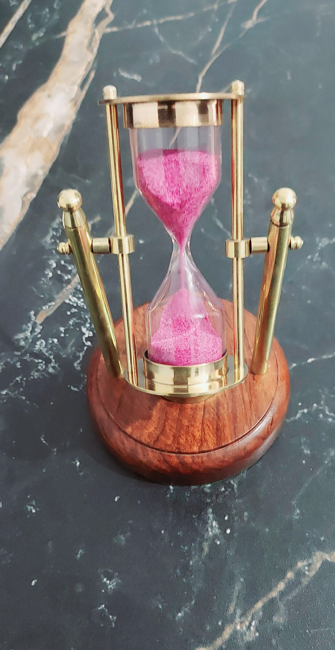 Hanging Brass Sand Timer antique Hourglass or Sand Clock Vintage Made ...