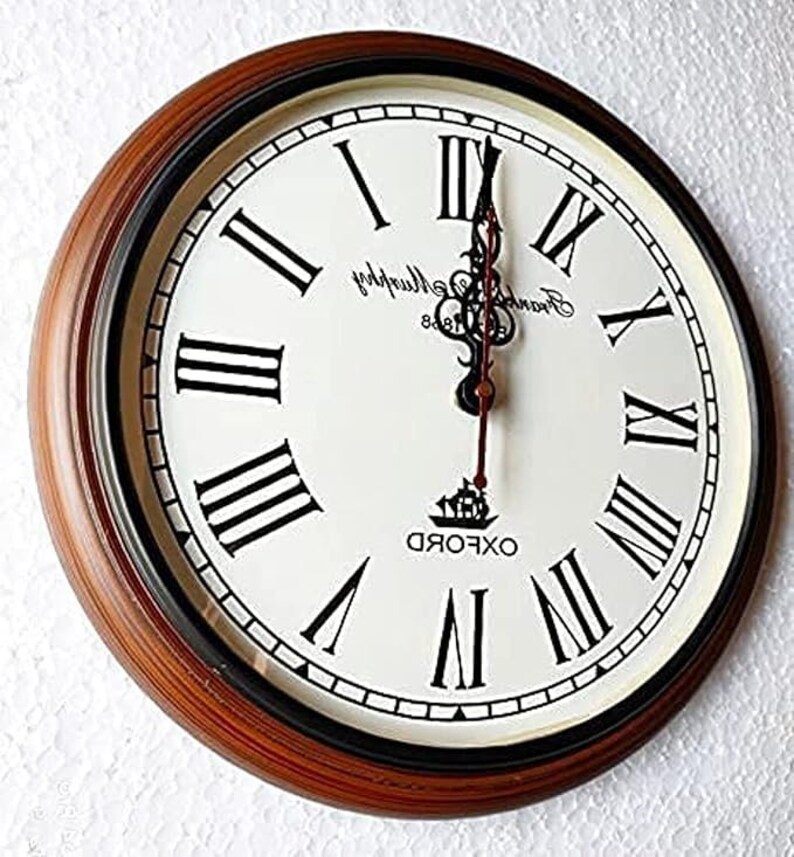 Wooden Wall Clock/vintage Round Clock/antique Style Decorative for Home ...