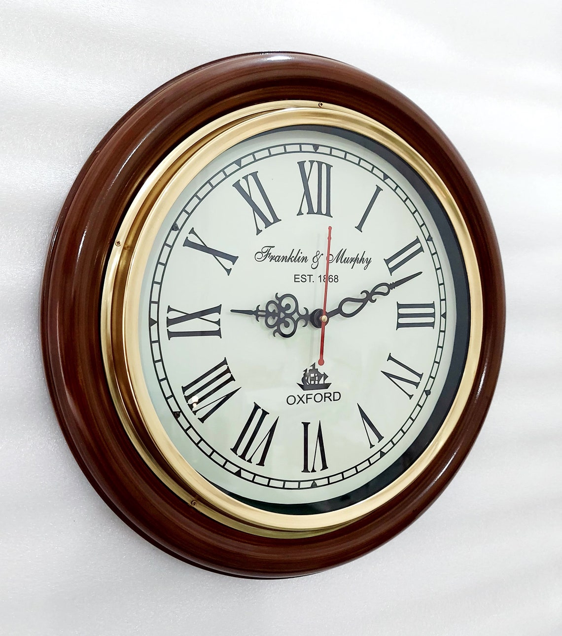 Wooden Wall Clock, Handmade Wall Clock, Vintage-style Home, Office ...