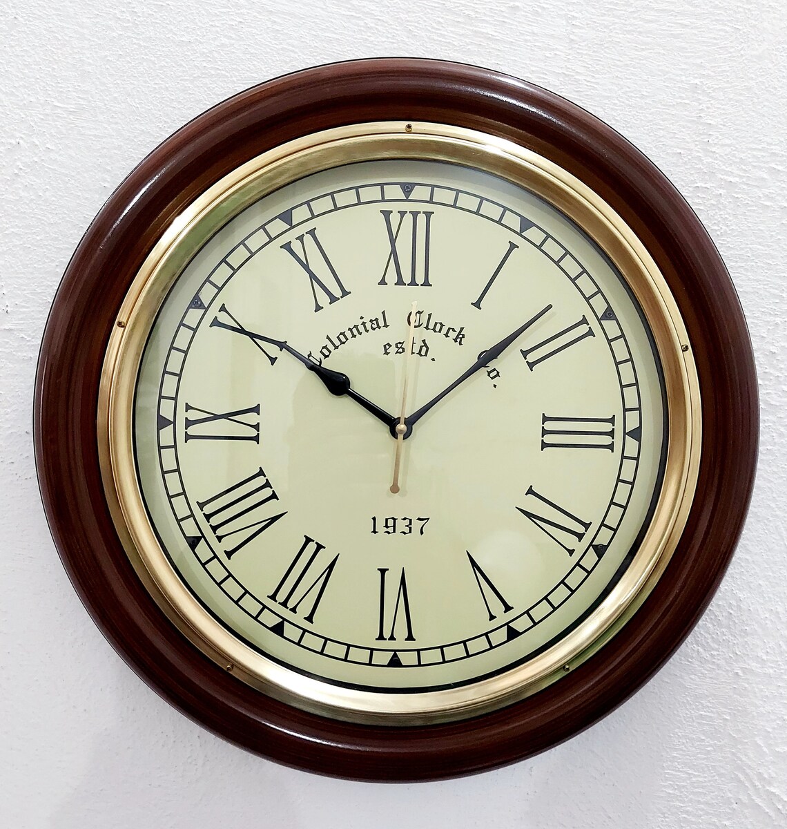 Wooden Wall Clock, Handmade Wall Clock, Vintage-style Home, Office ...