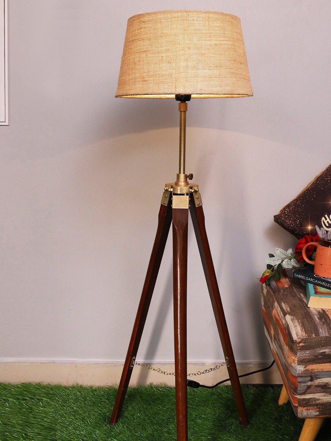 Nautical Tripod Floor Lamp Stand /wooden Floor Lamp Stand for Home ...