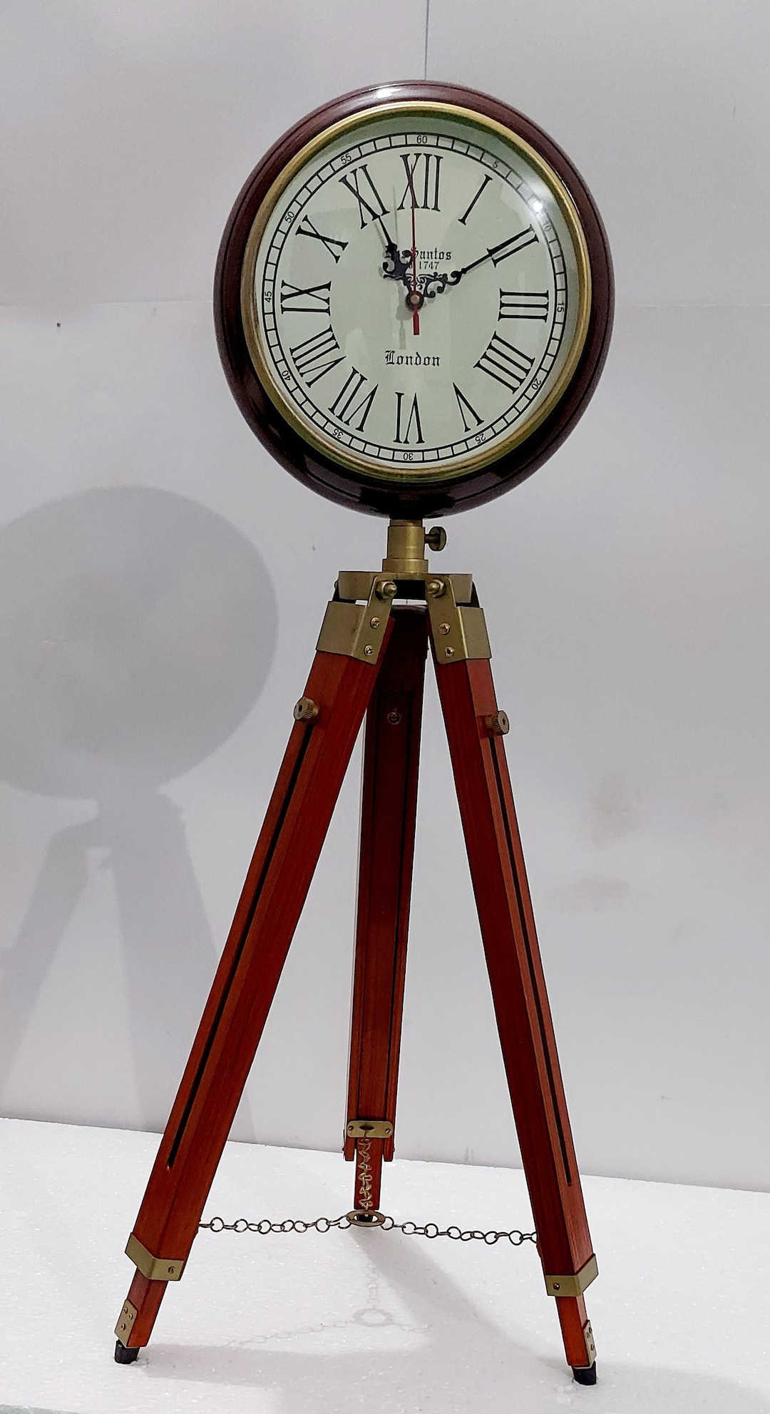 Wooden Floor Clock/vintage Clock on Tripod Floor Stand/ - Etsy