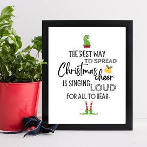 Elf the Buddy, Christmas Printables, Printable Wall Art, Holiday Decor ...