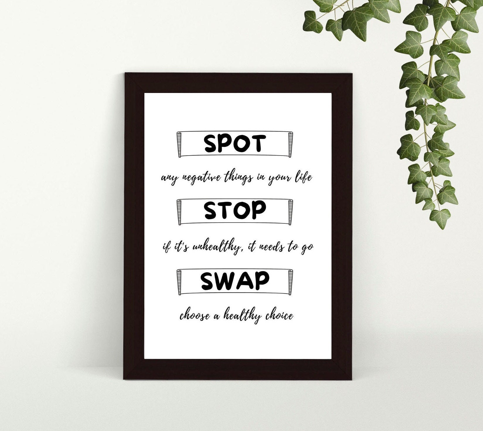 Spot, Stop, Swap by Jay Shetty, Vision Board Printables, Printable Wall ...