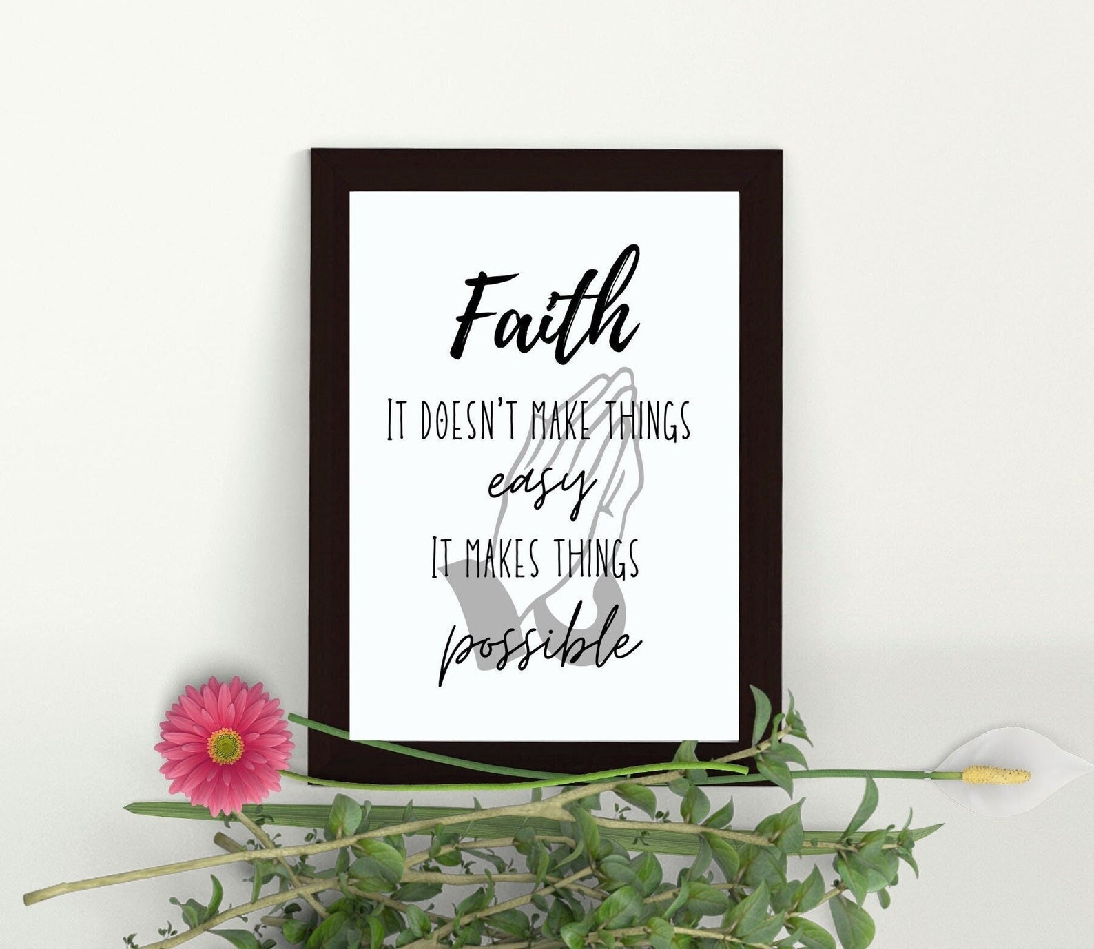 Faith Bible Verse Quotes, Religious Printable Wall Art, Affirmation ...