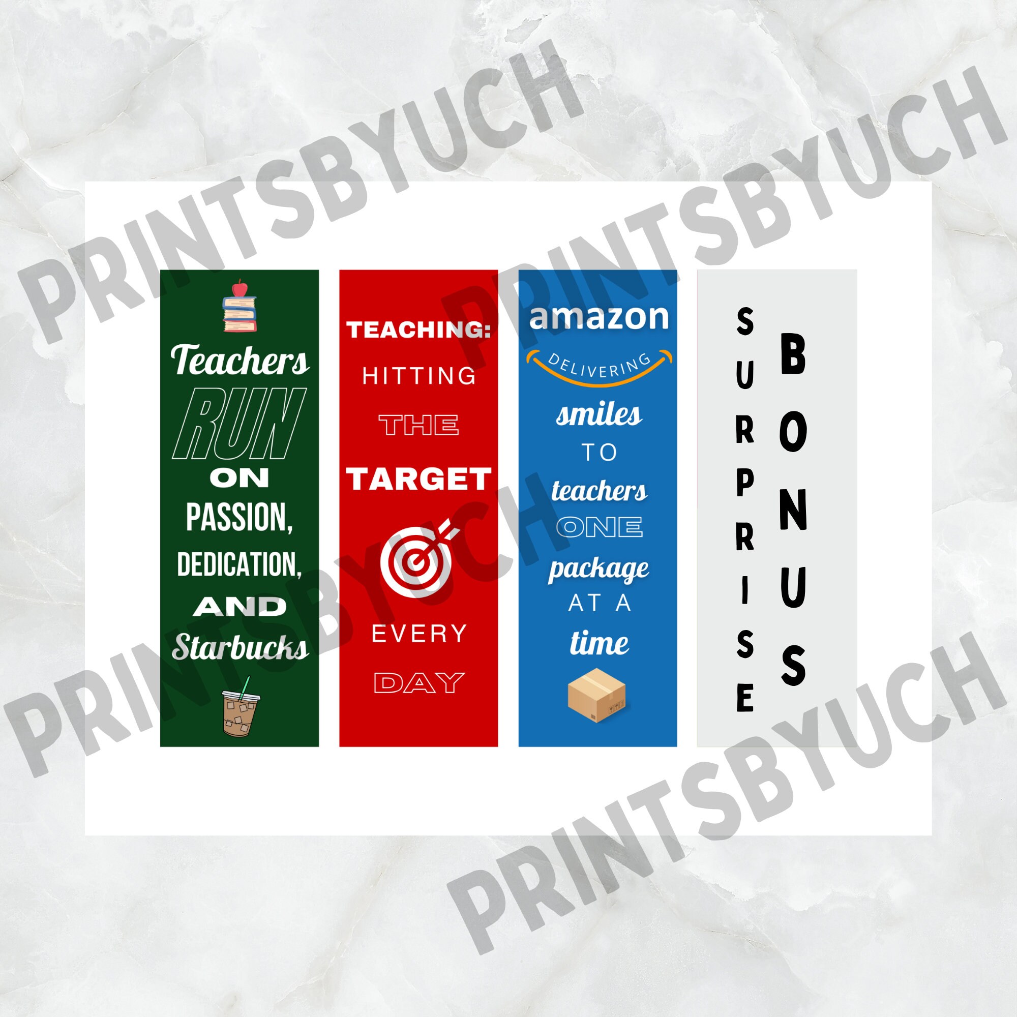 Set of 3 Printable Bookmarks, Teacher Appreciation Printable, Teacher ...