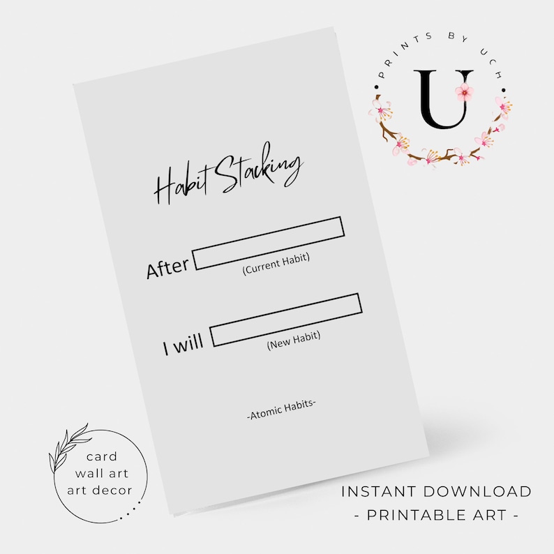 Habit Stacking, Atomic Habits, Habit Printables, Quotes About Life ...