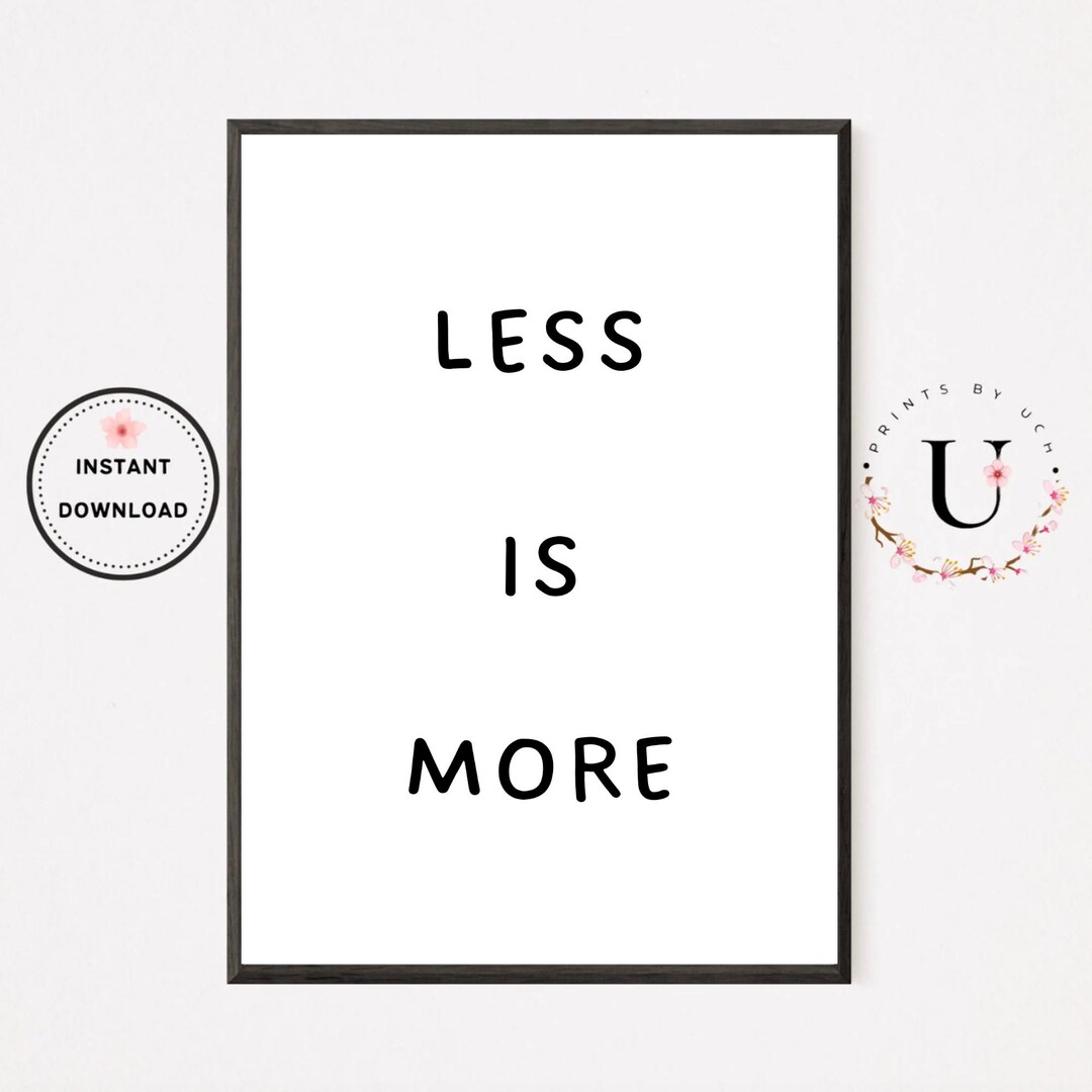 Less is More, Affirmation Cards Printable, Positive Affirmation Poster ...