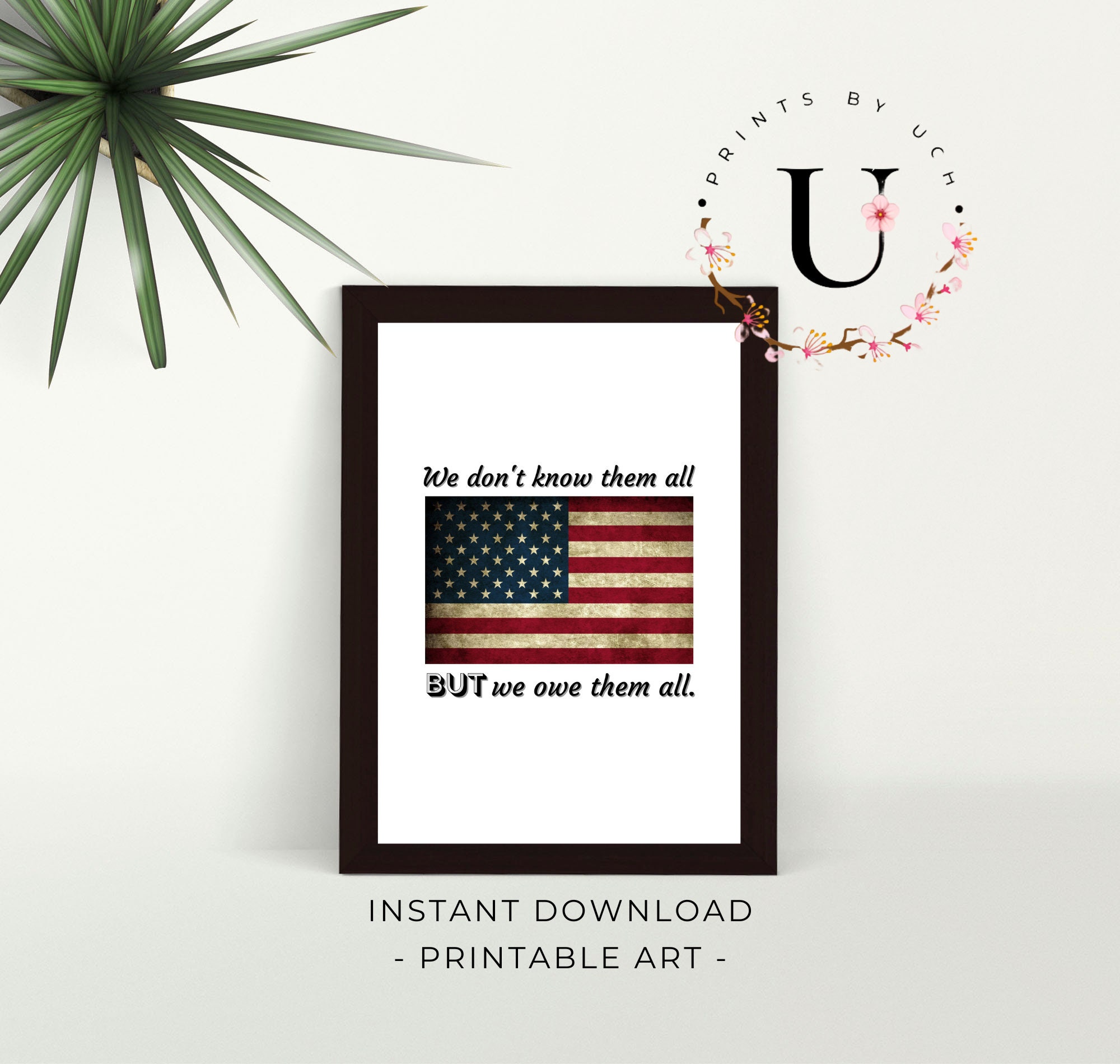 Memorial Printable Quote, Veterans Day, Printable Wall Art, United ...