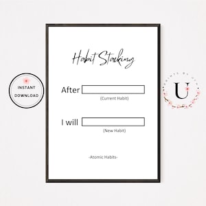 Habit Stacking, Atomic Habits, Habit Printables, Quotes About Life ...