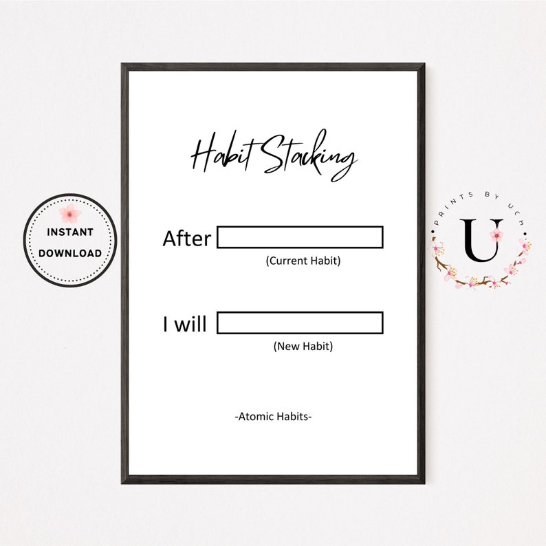 Habit Stacking, Atomic Habits, Habit Printables, Quotes About Life ...