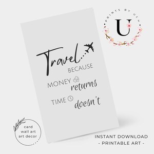 Travel Poster, Quotes About Life, Printable Wall Art, Inspirational ...