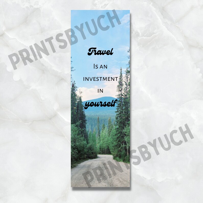 Set of 4 Printable Bookmarks, Travel Quotes, Quotes About Life ...
