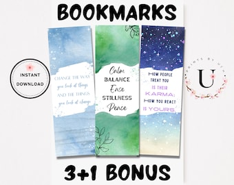 Set of 4 Printable Bookmarks, Travel Quotes, Quotes About Life ...
