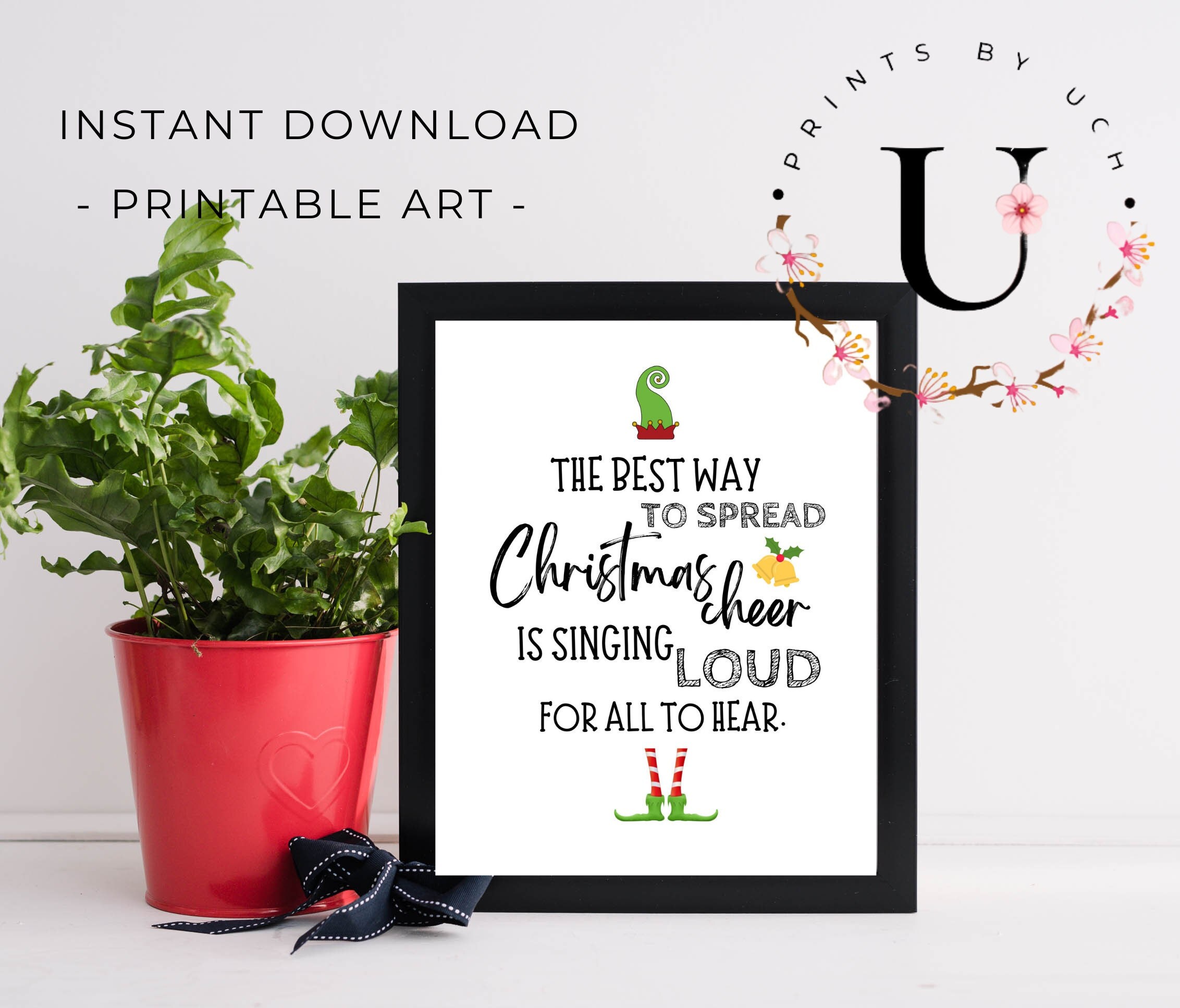 Elf the Buddy, Christmas Printables, Printable Wall Art, Holiday Decor ...