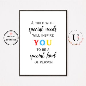 Special Needs, Special Education Teacher, Nursery Wall Art ...