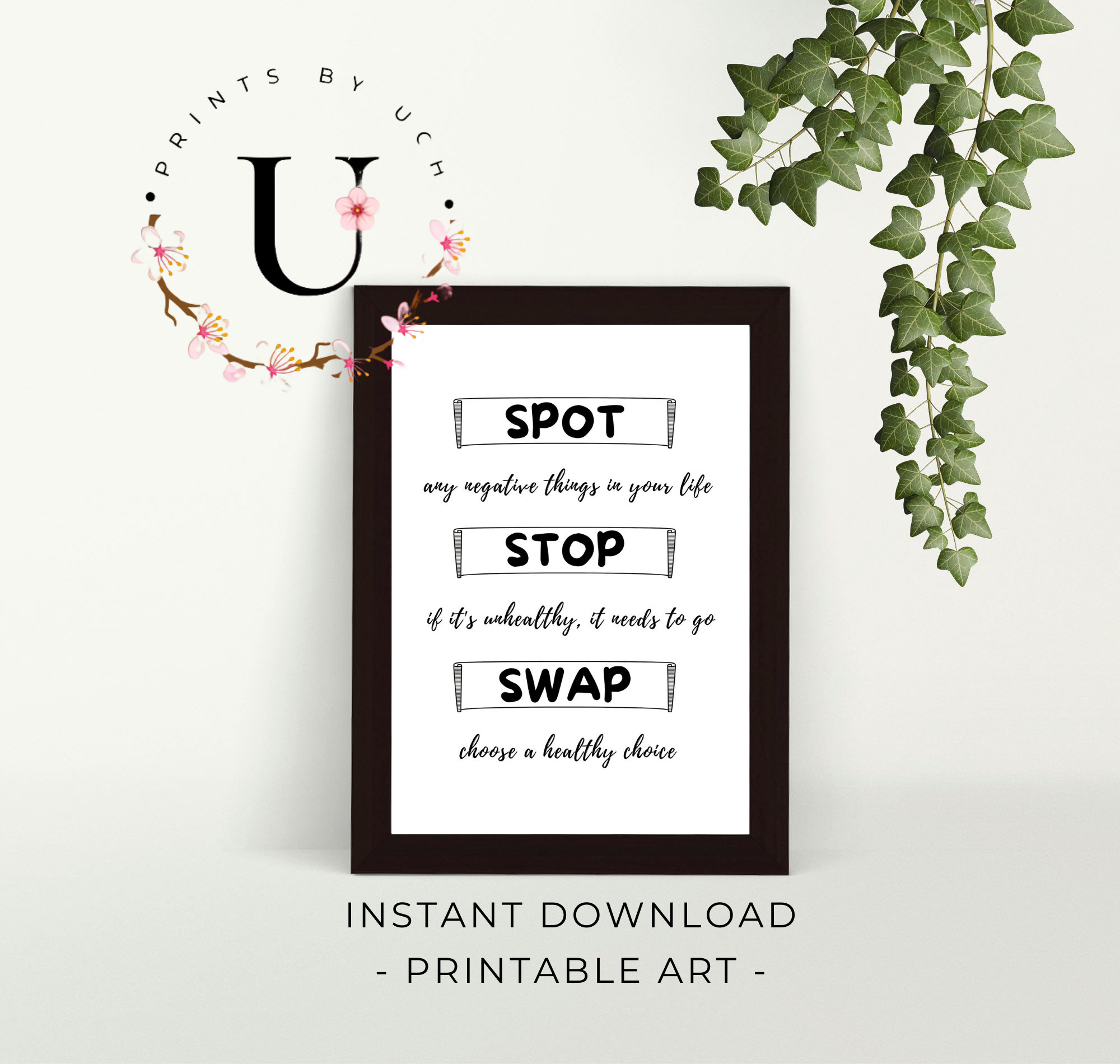 Spot, Stop, Swap by Jay Shetty, Vision Board Printables, Printable Wall ...
