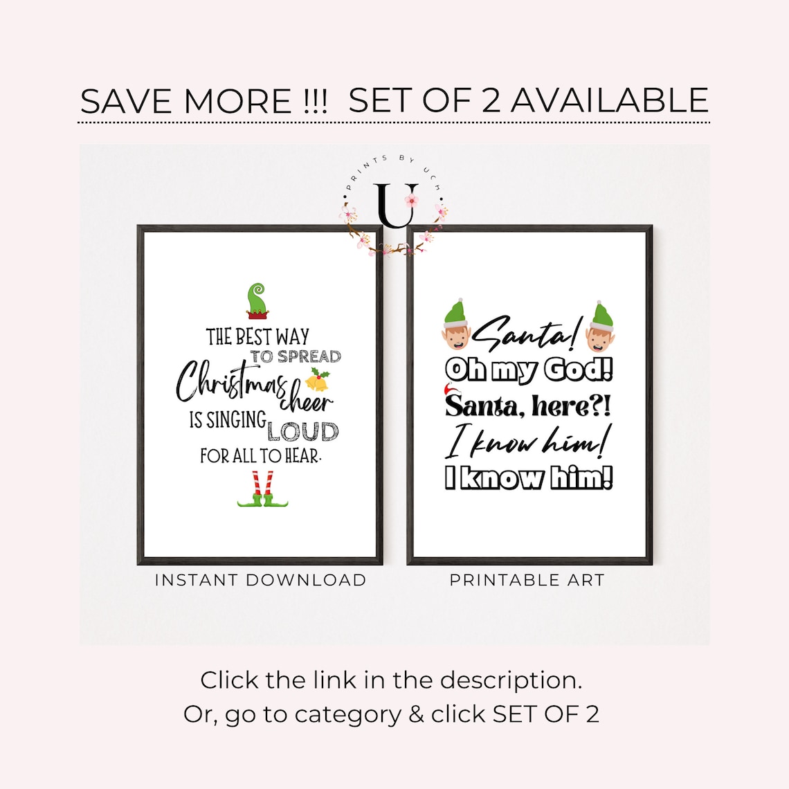 Elf the Buddy, Christmas Printables, Printable Wall Art, Holiday Decor ...