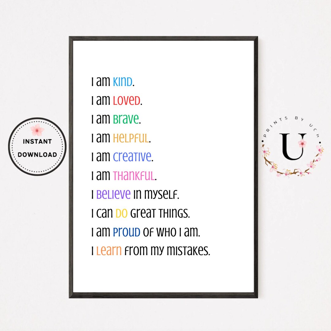 Affirmation Cards Printable, Growth Mindset Poster, Classroom Decor ...