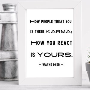 How You React by Wayne Dyer Digital Wall Art Printable | Etsy