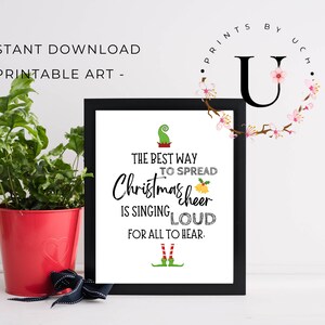Elf, Minimal Wall Art Set of 2, Christmas Printables, Printable Wall ...