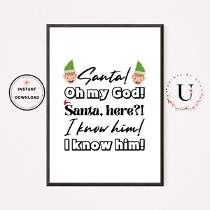 Elf, Minimal Wall Art Set of 2, Christmas Printables, Printable Wall ...
