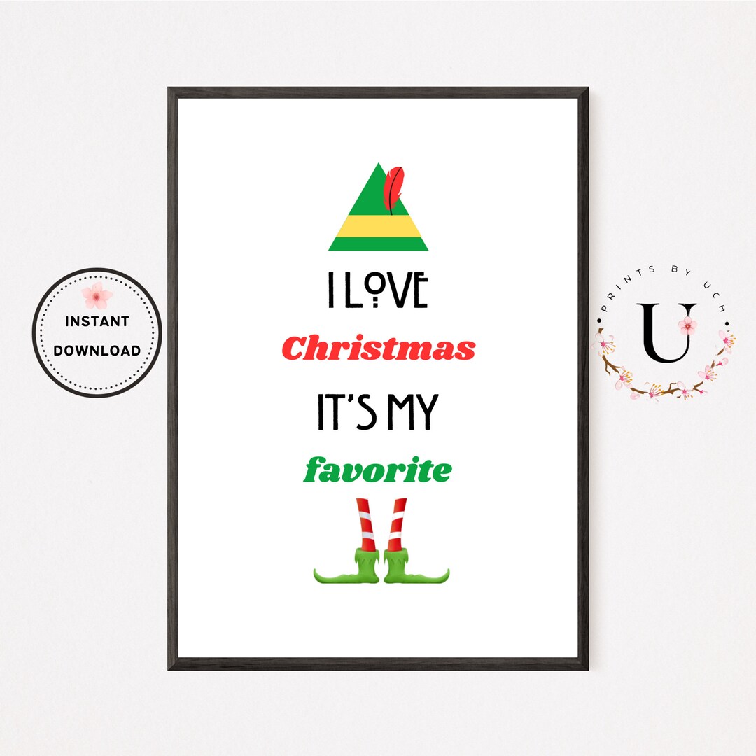 Buddy the Elf, I Love Christmas It's My Favorite, Christmas Cards ...