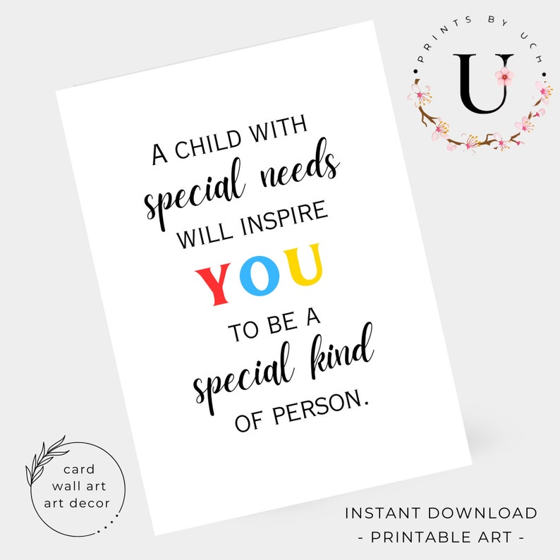 Special Needs, Special Education Teacher, Nursery Wall Art ...