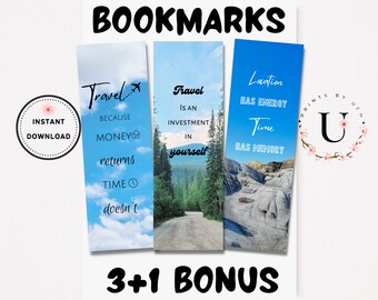 Set of 4 Printable Bookmarks, Quotes About Life, Inspirational Quotes ...