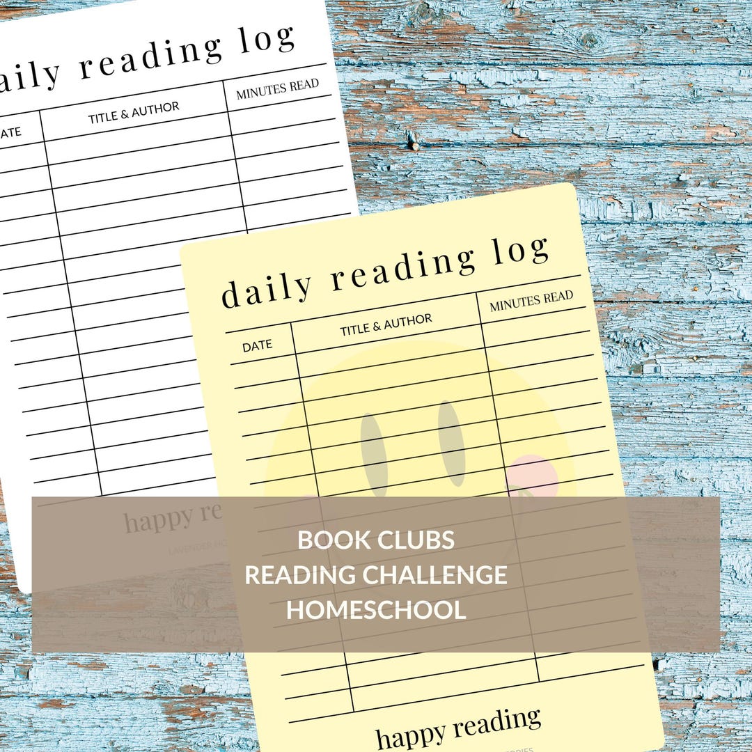 Daily Book Reading Minutes Log | Printable PDF | Reading Tracker for ...