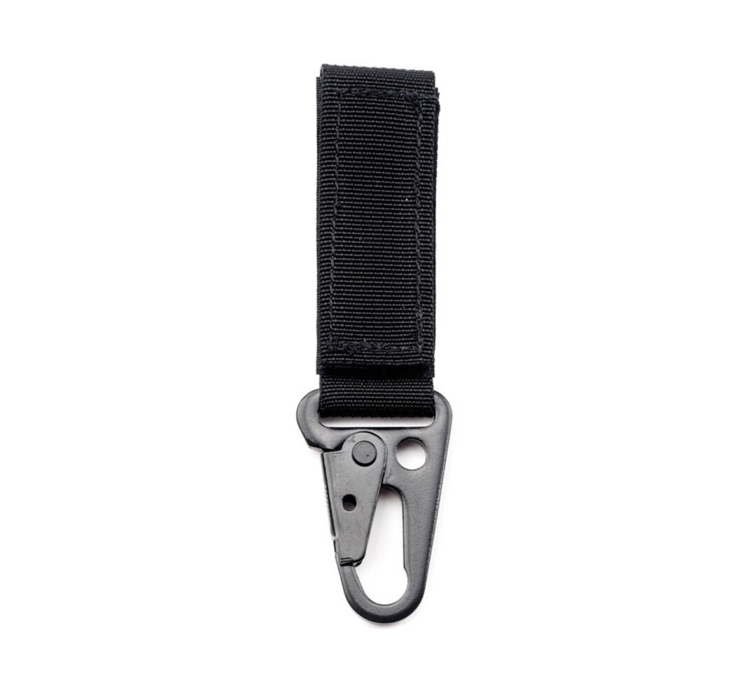 Heavy Duty Black Key Holder: HK Style Spring Hook, Velcro Belt Loop ...