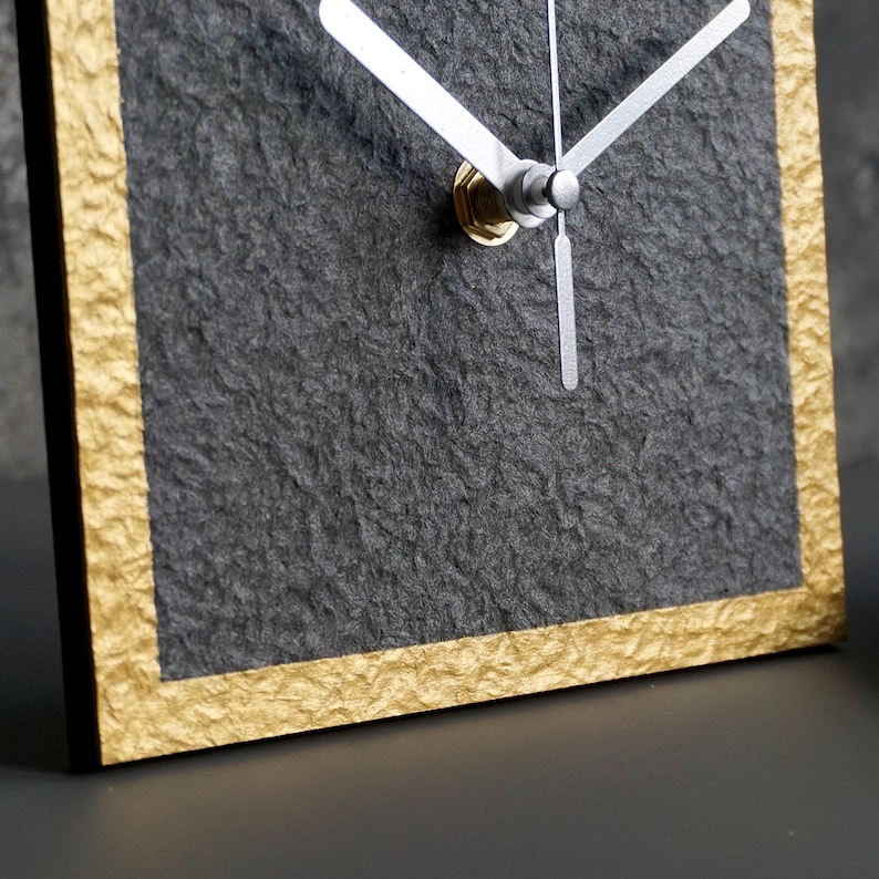 Luxury Black and Gold Mantel Clock, Modern Free Standing Table ...