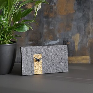 Minimalist Gold Mantel Clock Modern Recycled Paper Table - Etsy