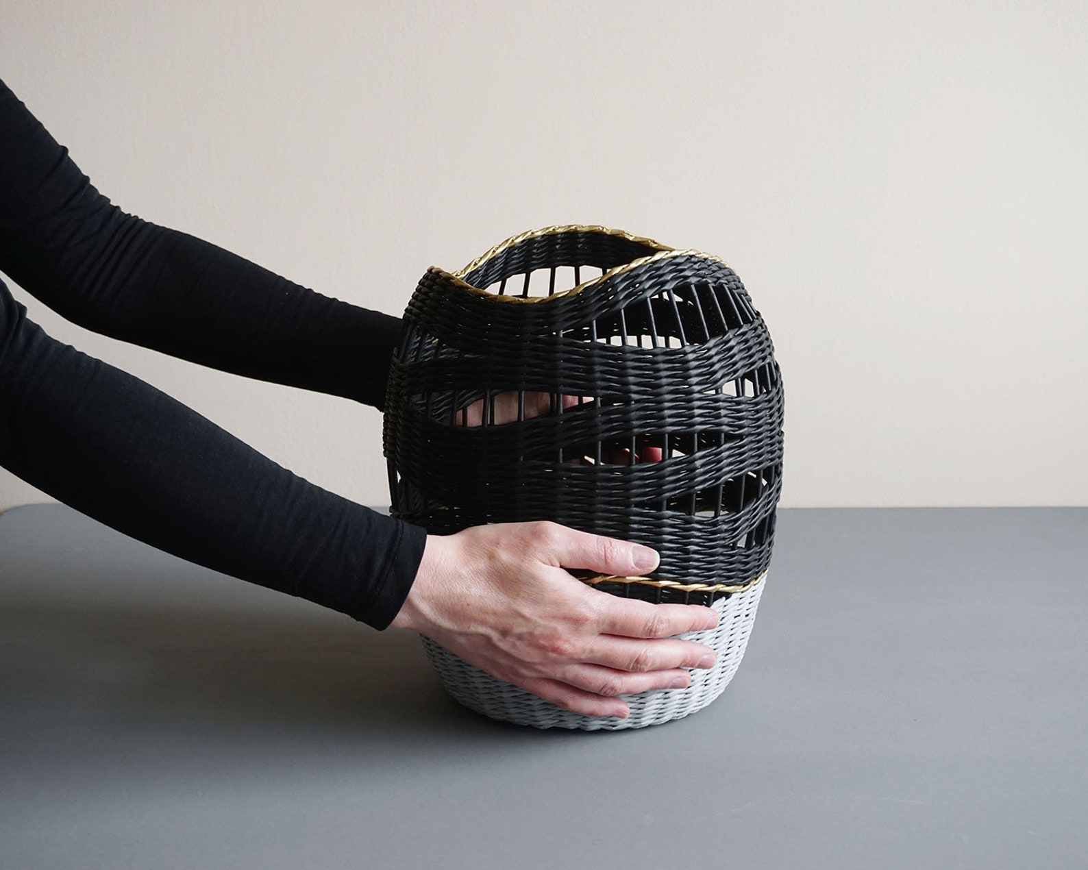 Contemporary Sculptural Basket for Modern Interior, Unique Eco-friendly ...