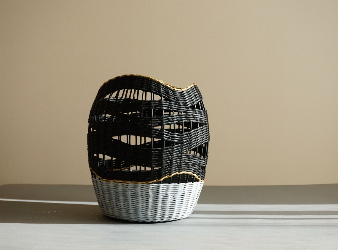 Contemporary Sculptural Basket for Modern Interior, Unique Eco-friendly ...