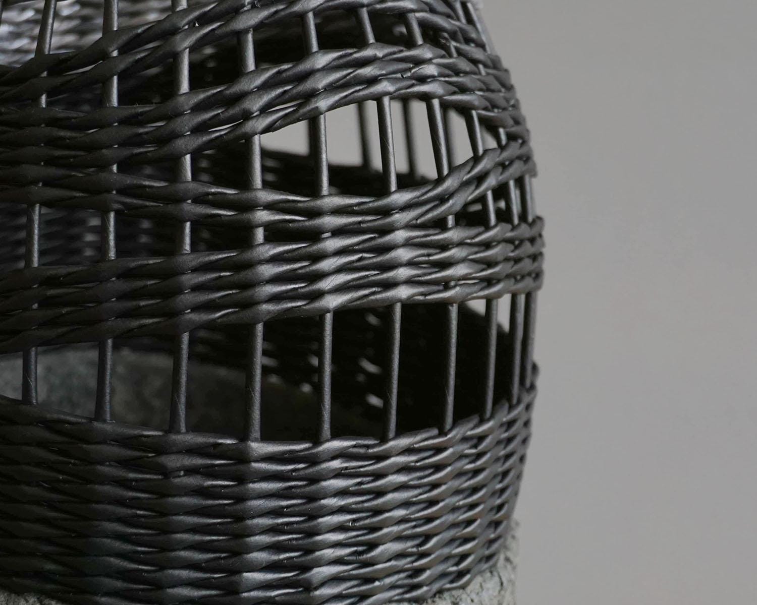 Black Sculptural Basket for Modern Minimalist Interior, Sustainable ...