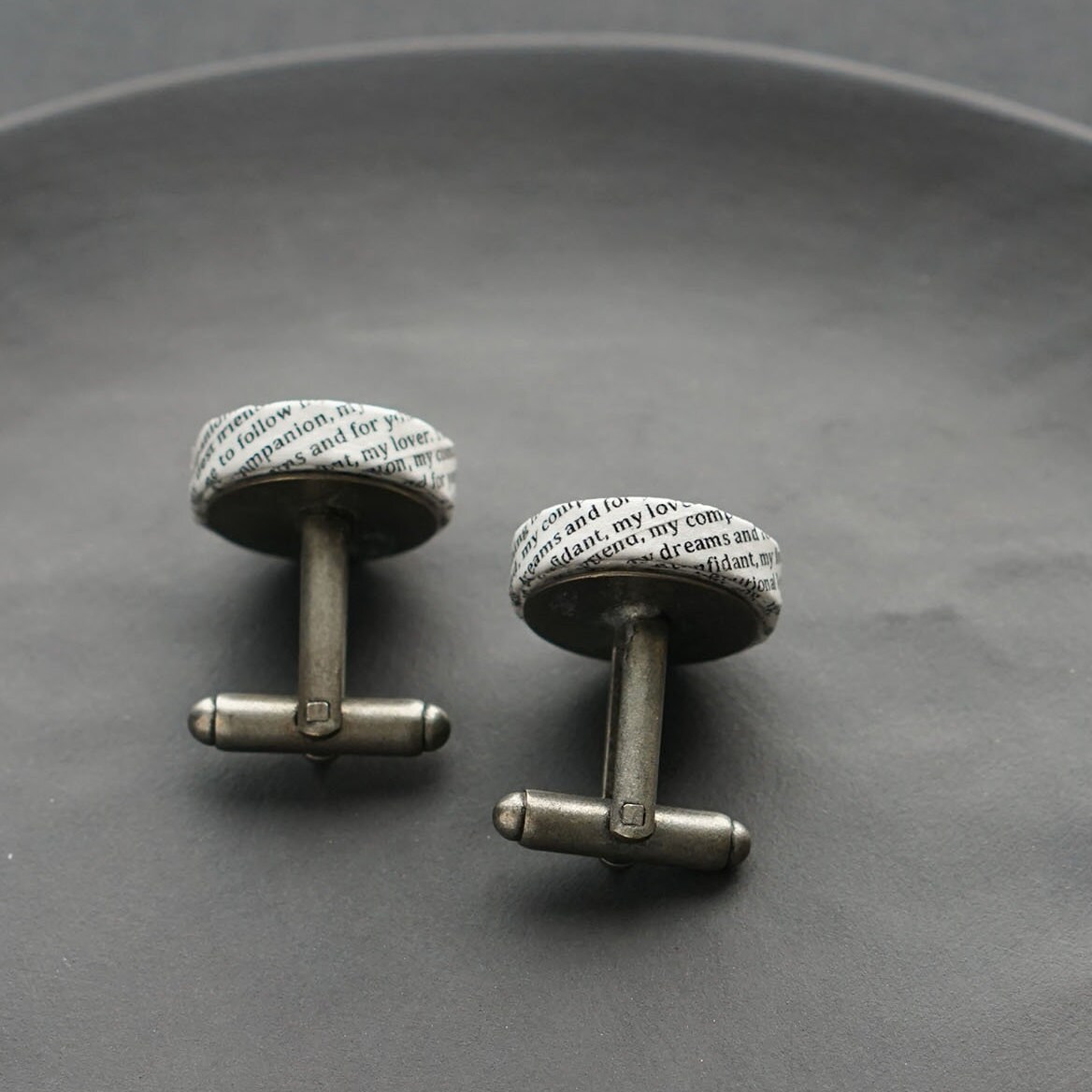 1st Anniversary Gift for Husband, Personalised Paper Cufflinks Handmade ...