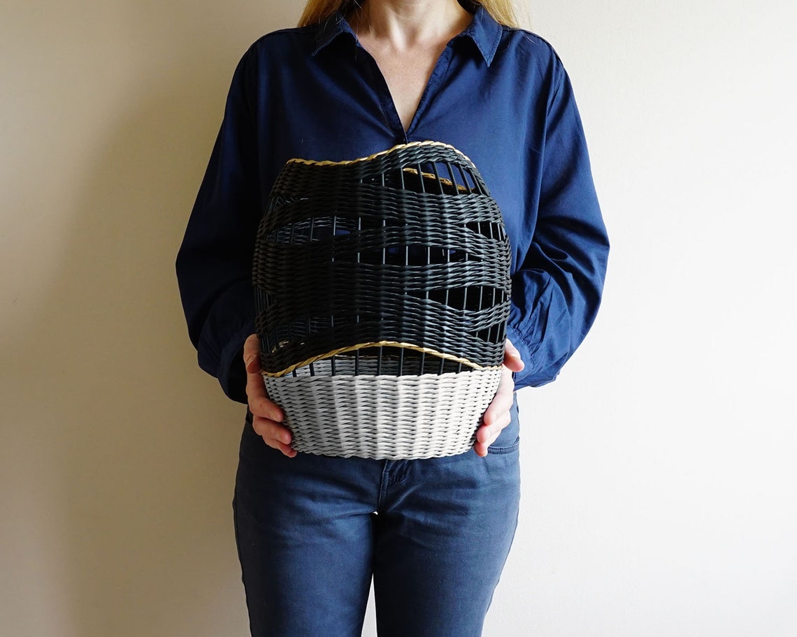 Contemporary Sculptural Basket for Modern Interior, Unique Eco-friendly ...