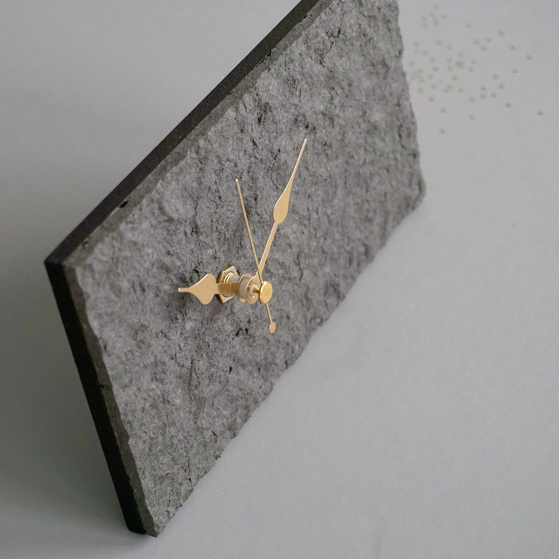 Black Minimalist Mantel Clock Handmade Industrial Paper Desk - Etsy