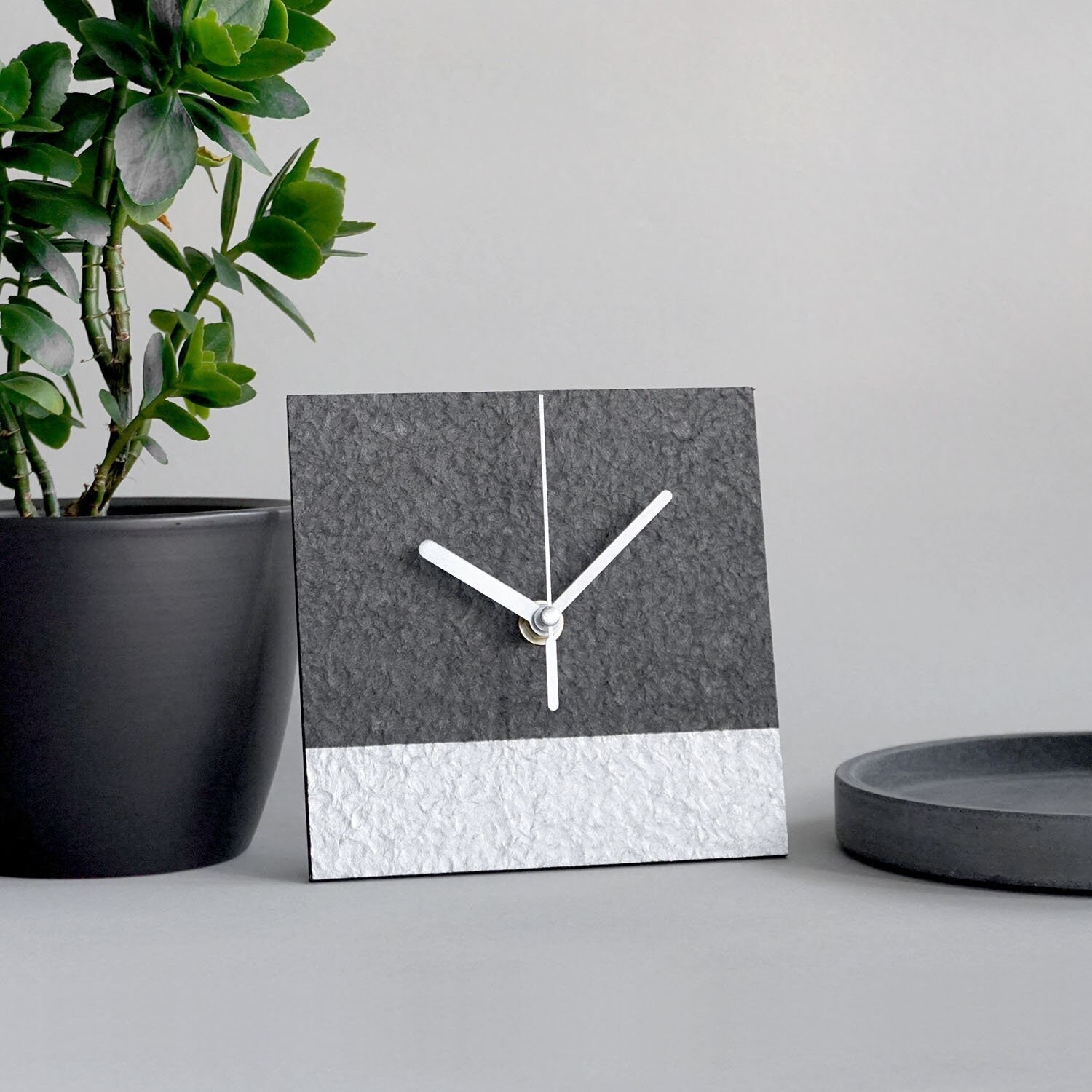 Minimalist Desk Clock for Modern Interiors 1st Wedding - Etsy