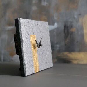 Minimalist Gold Mantel Clock Modern Recycled Paper Table - Etsy
