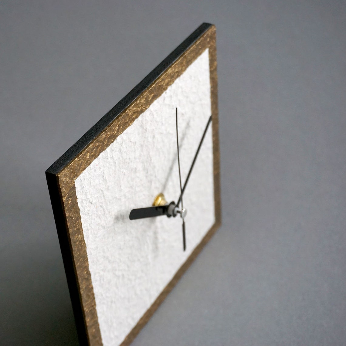 Handmade Recycled Paper Desk Clock 1st Anniversary Gift for - Etsy